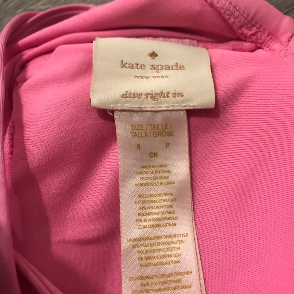 Kate Spade Pink Keyhole Bow One-Piece Swimsuit - Gem